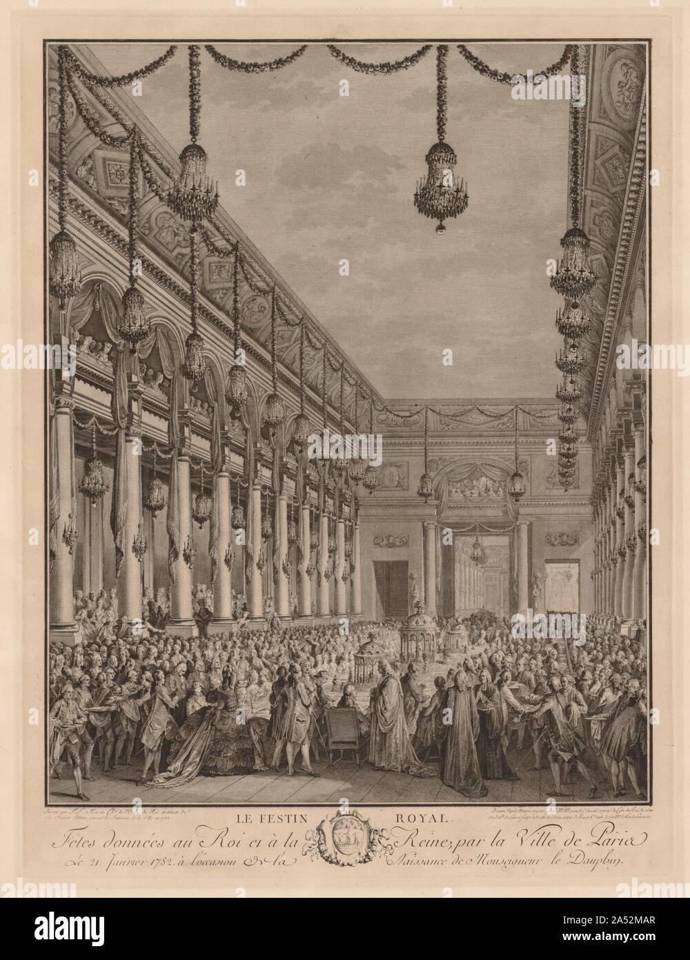 The Royal Banquet, 1782 Stock Photo - Alamy