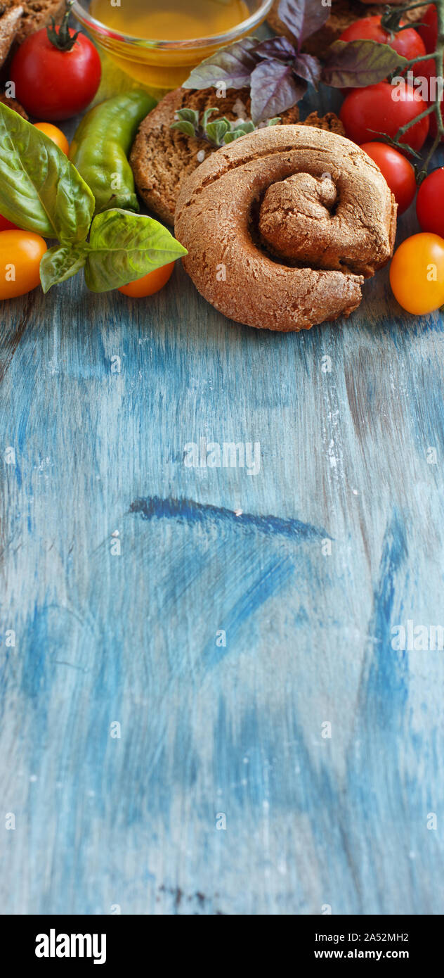 Frisella, typical south italian bread with vegetabes Stock Photo - Alamy