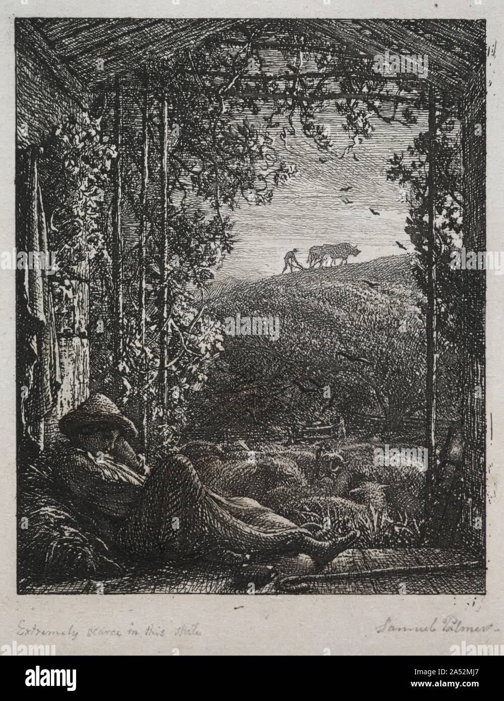 The Sleeping Shepherd, 1857 Stock Photo - Alamy