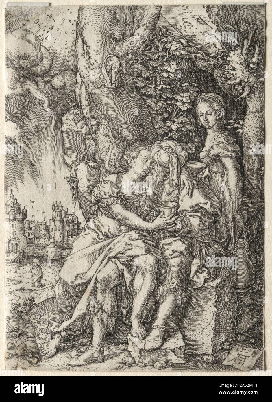 The Story of Lot: Lot with His Daughters, 1555 Stock Photo - Alamy