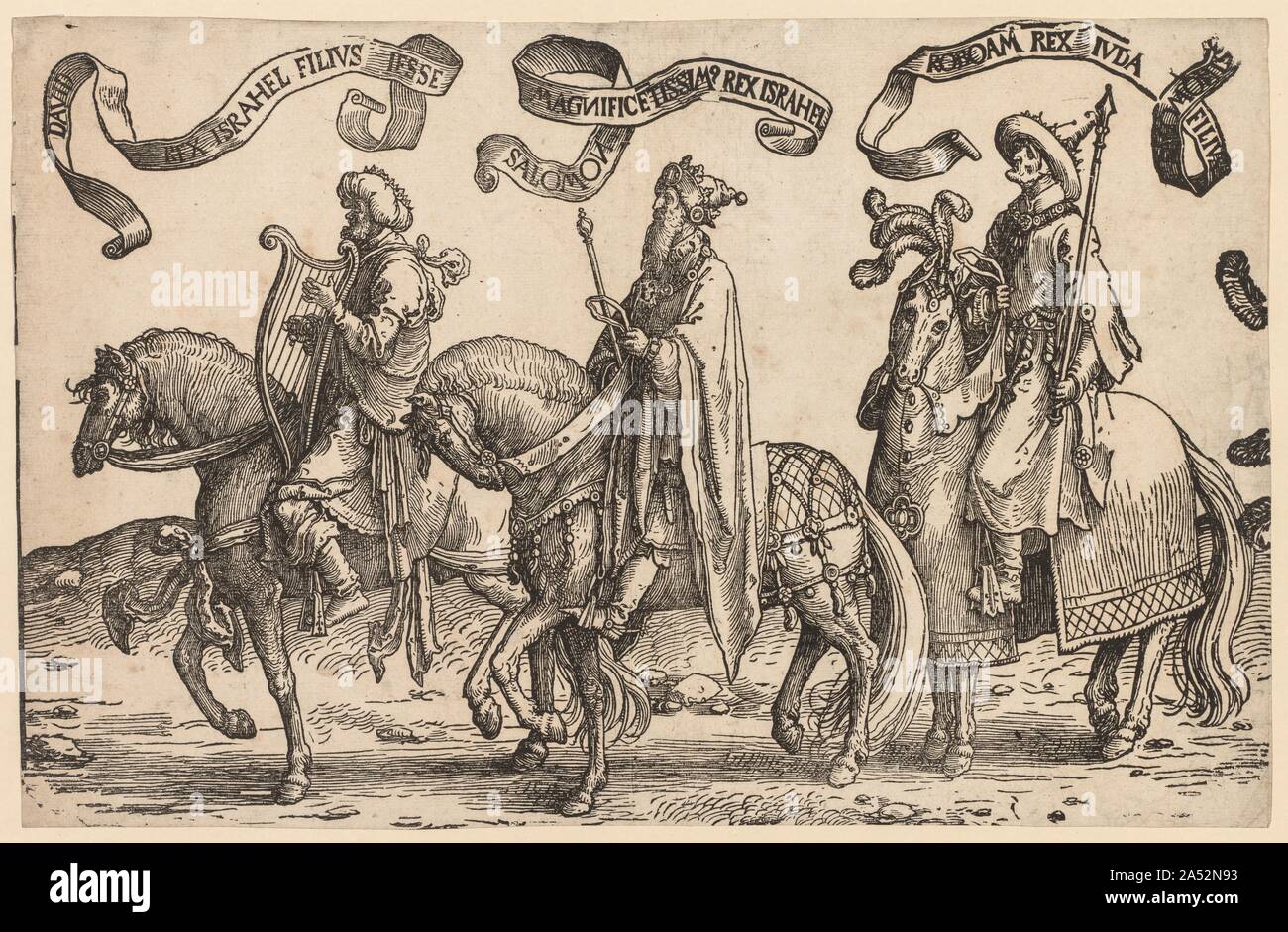 The Twelve Kings of Israel: David, Solomon, Rehoboam, 1515-1517 Stock ...