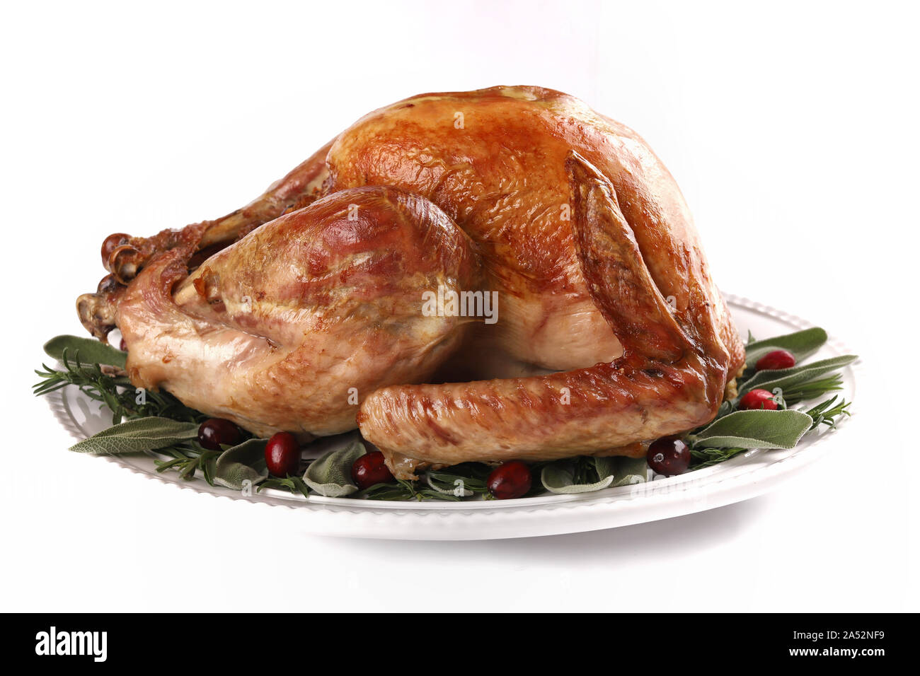 Roasted turkey on white hi-res stock photography and images - Alamy