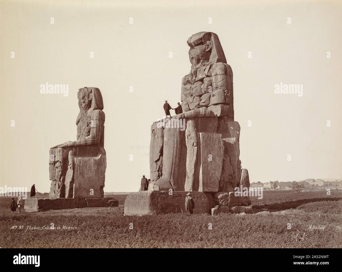 Thebes, The Colossi of Memnon, 1870s. As more photographers shot the ...