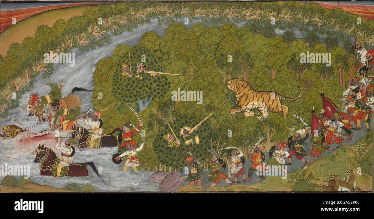 Tiger Hunt Painting High Resolution Stock Photography and Images - Alamy