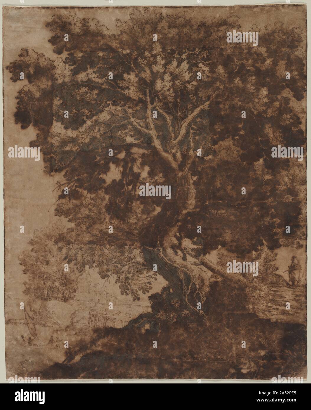 Tree in a Landscape, mid 17th century Stock Photo - Alamy