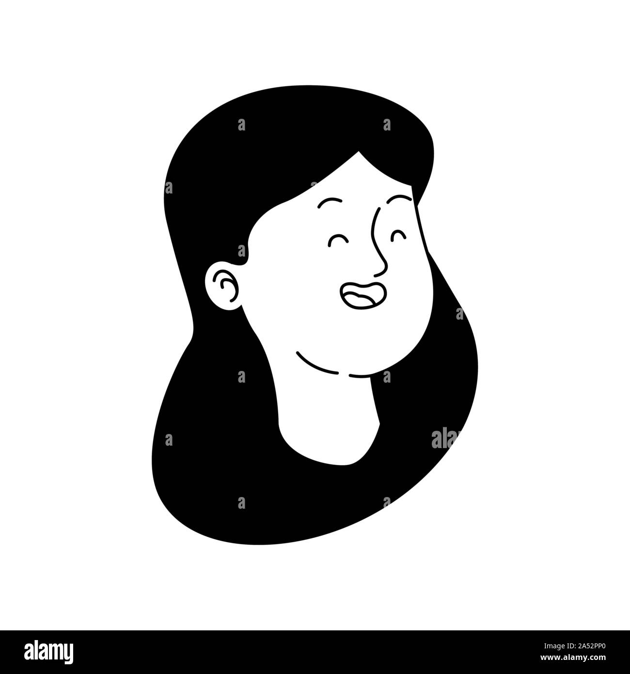 cute teen girl smiling icon Stock Vector Image & Art - Alamy