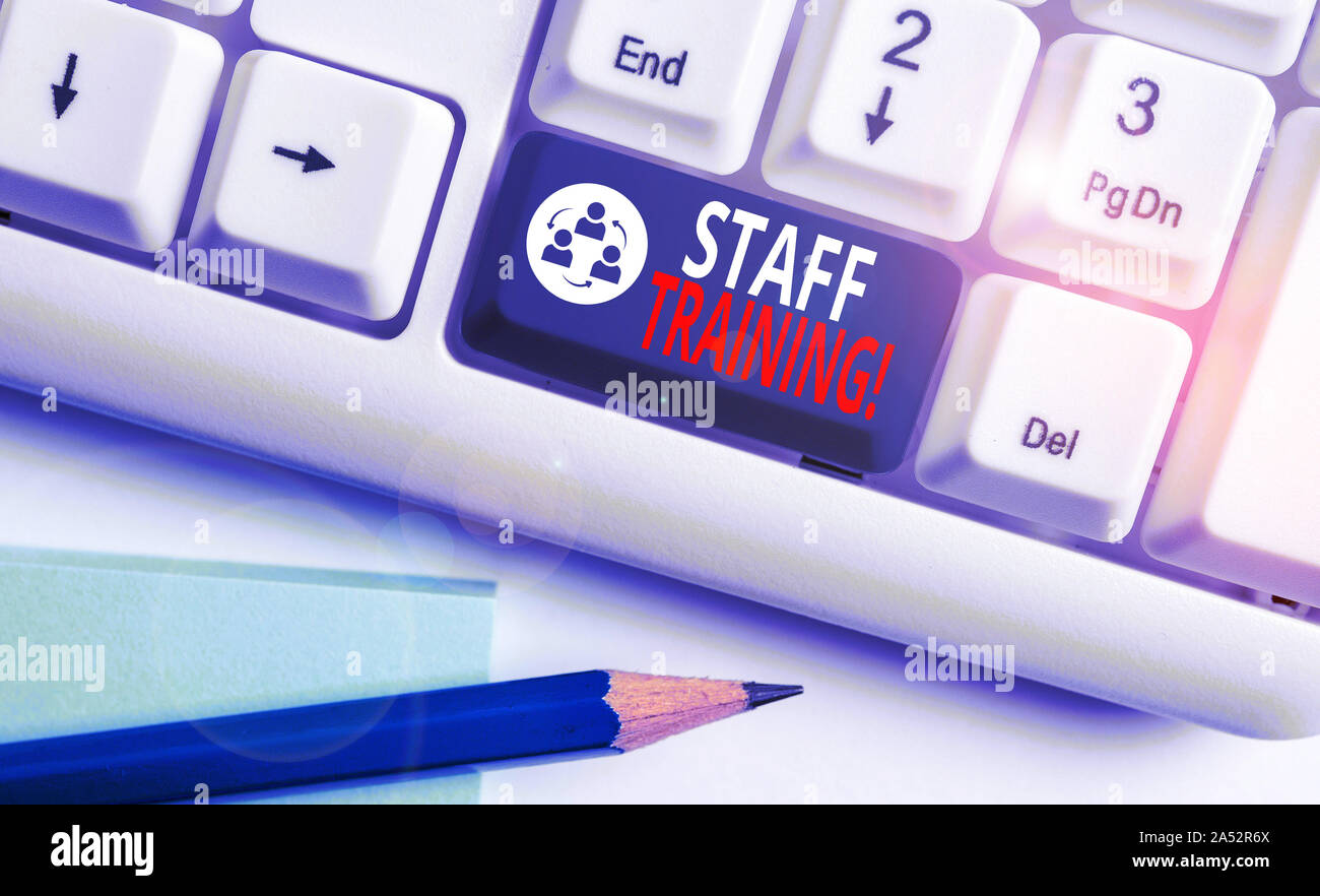 Handwriting text writing Staff Training. Conceptual photo learn ...