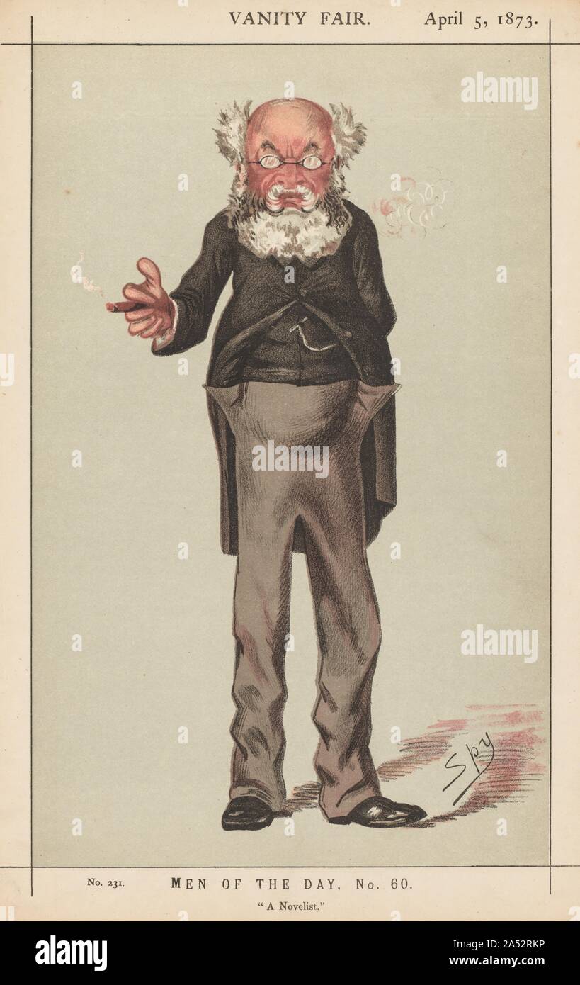 Vanity Fair: Men of the Day, No. 60, "A Novelist", 1873 Stock Photo - Alamy