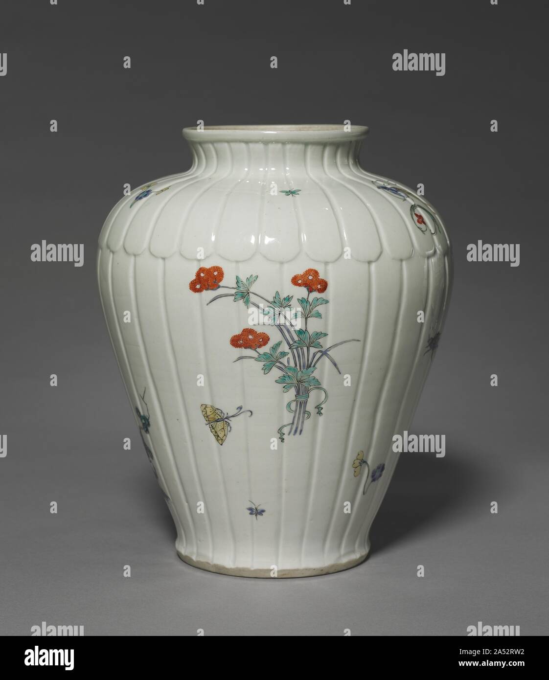 Vase with Floral, Insect, Bird, and Chinese Designs: Kakiemon Type ...