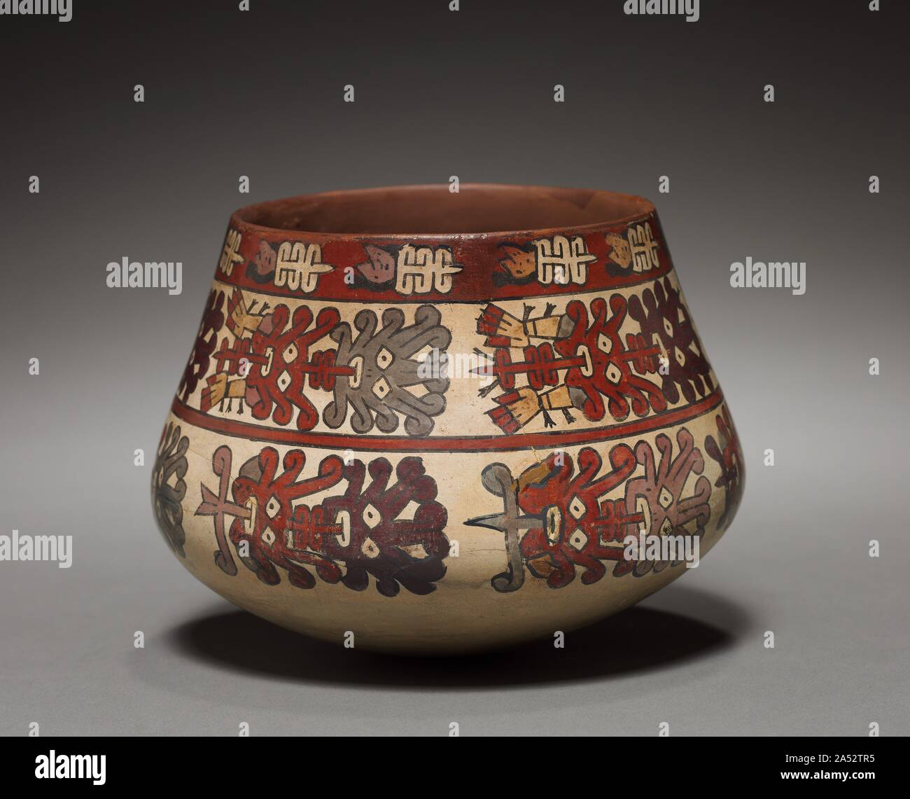 Vessel with Abstract Heads, 100 BC-700. Late Nasca supernatural ...