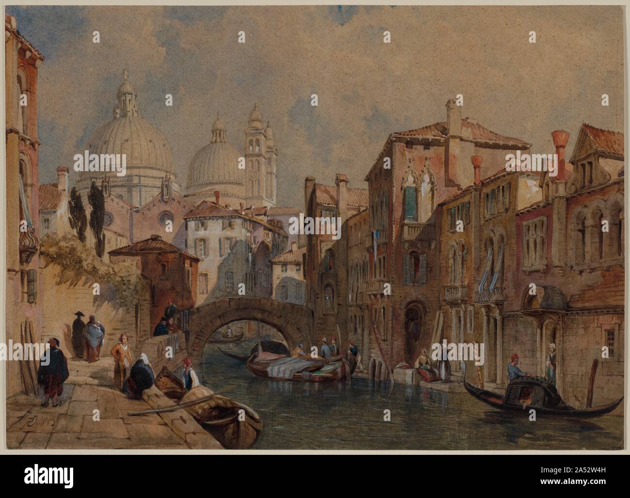 View of Venice: The Dome of Santa Maria della Salute Seen from the Rear ...