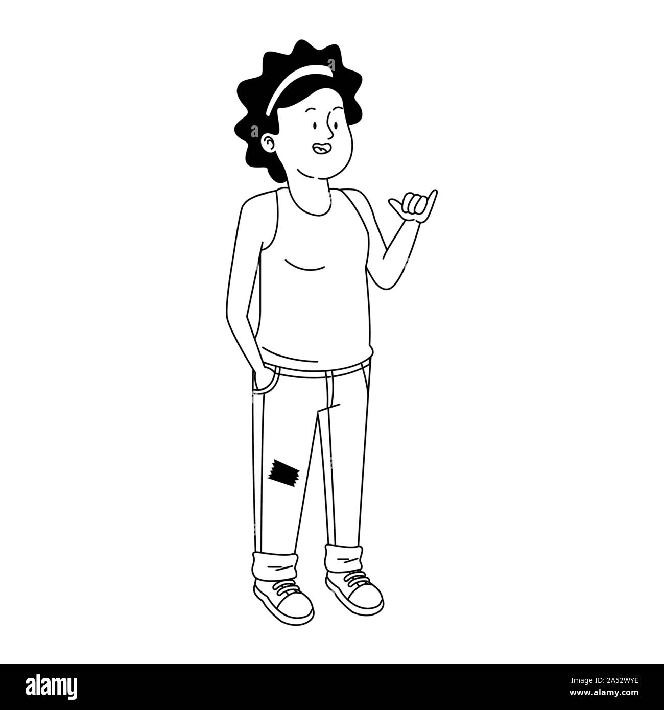 cool teen girl standing icon Stock Vector Image & Art - Alamy