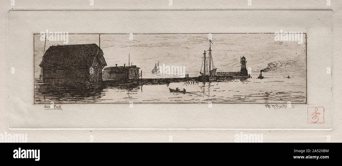West Pier, Cleveland, 1878 Stock Photo - Alamy