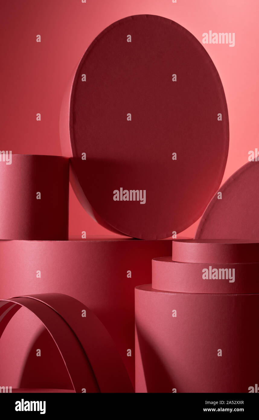 Abstract background composed of primitive volumetric objects of coral ...