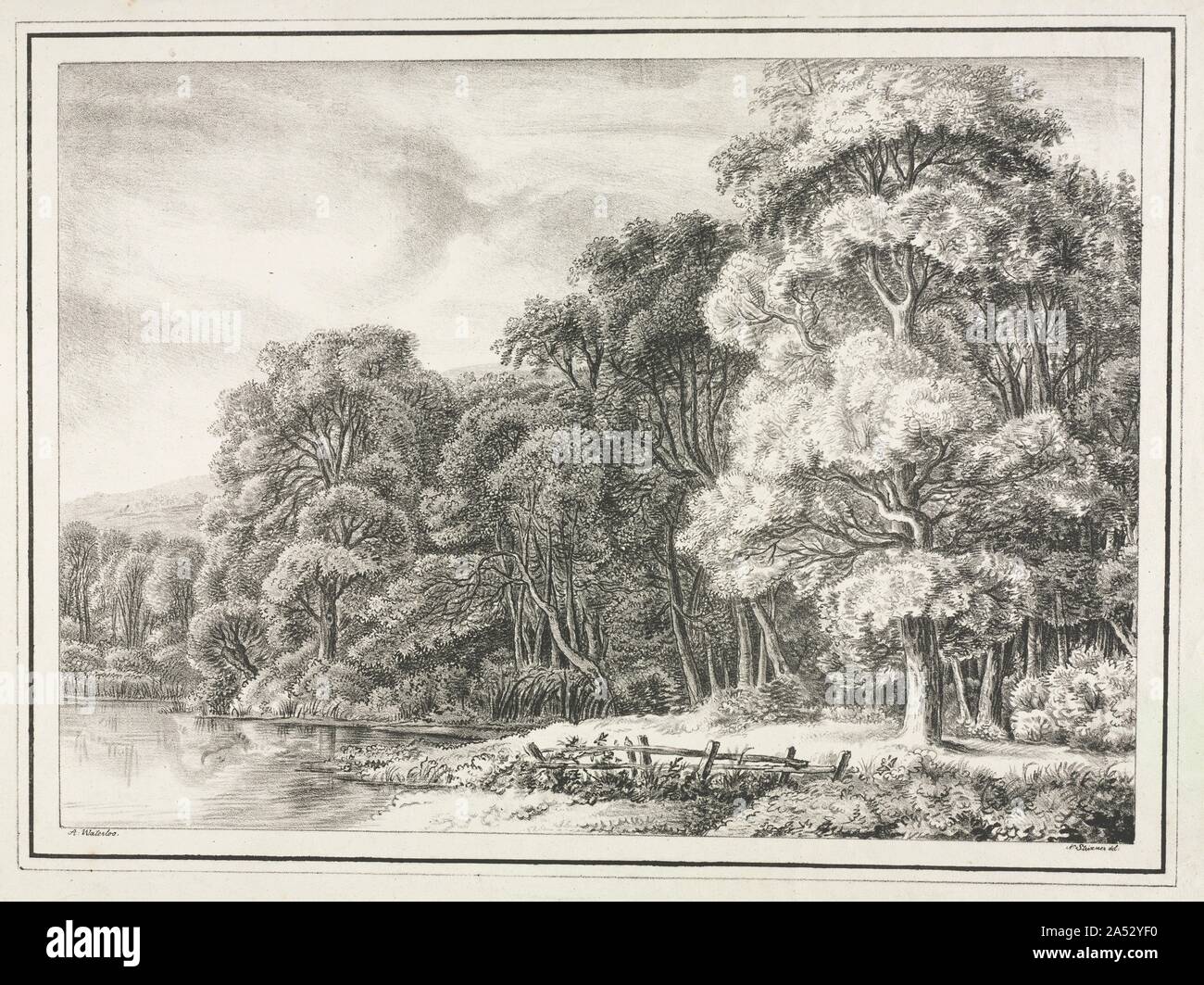 Woodland Scenery with Lake, 1811-1816 Stock Photo - Alamy