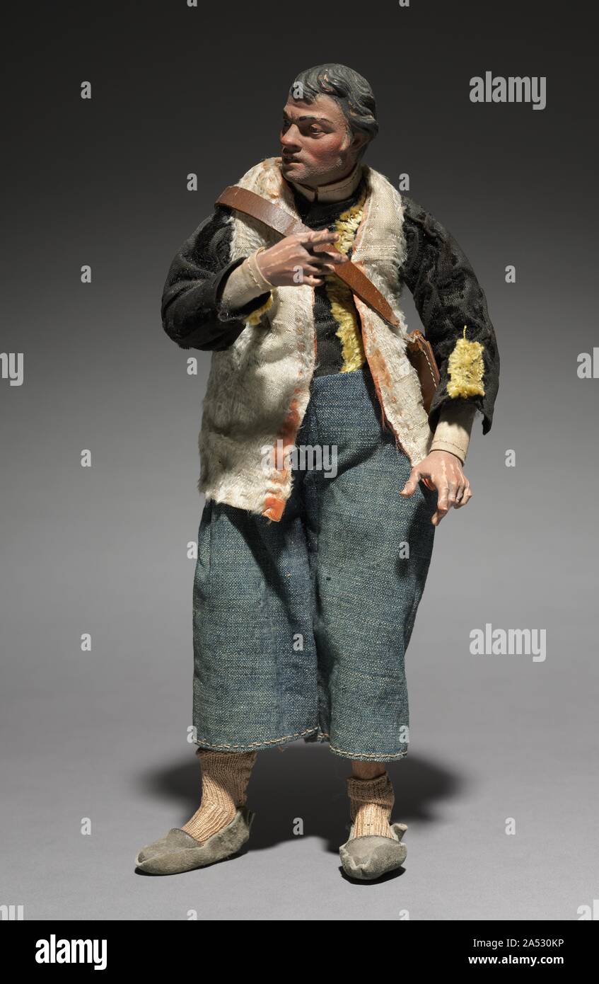 Figure from a Crèche: Standing Man, 1780-1830. The practice of creating ...