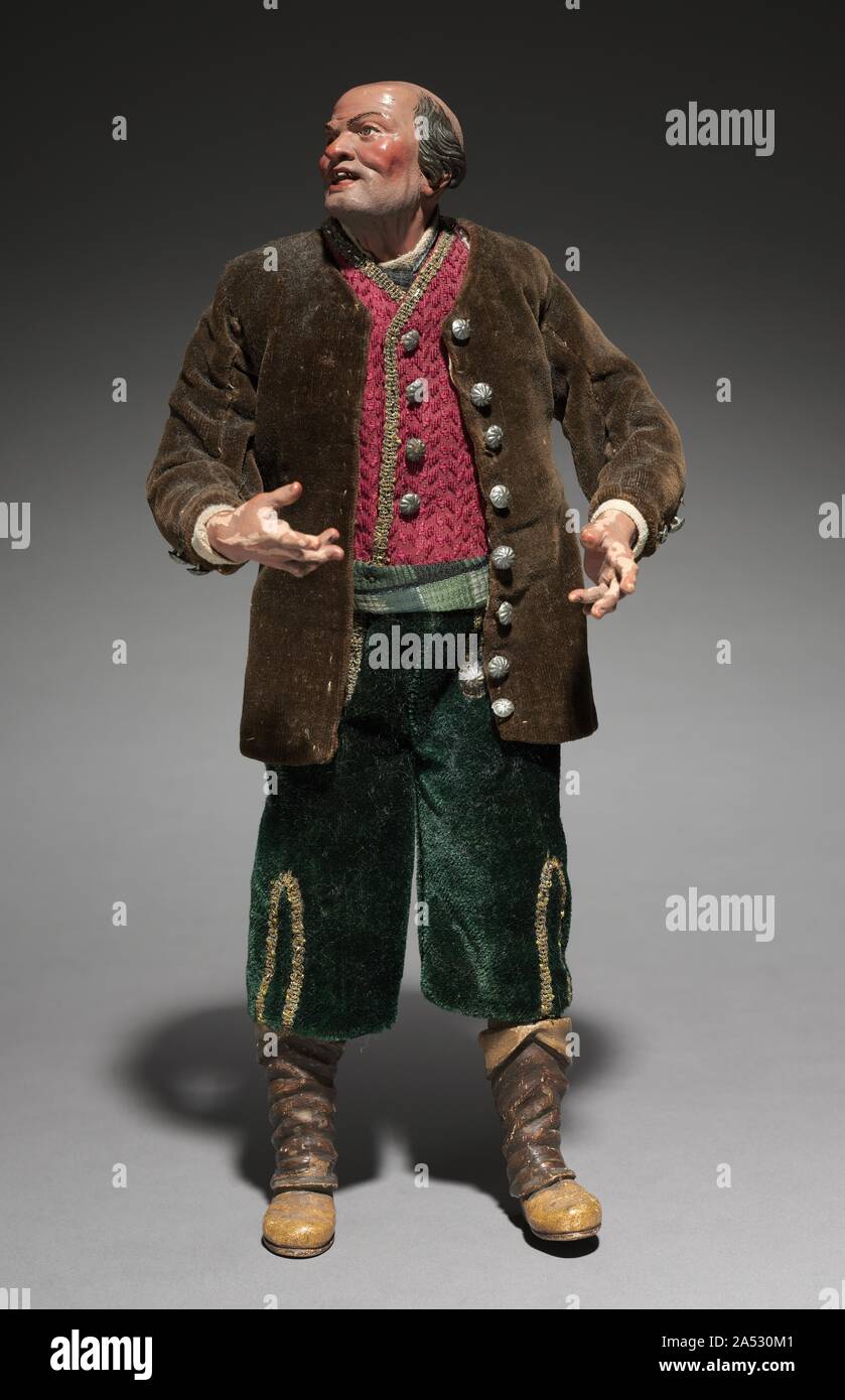 Figure from a Crèche: Standing Man, 1780-1830. The practice of creating ...