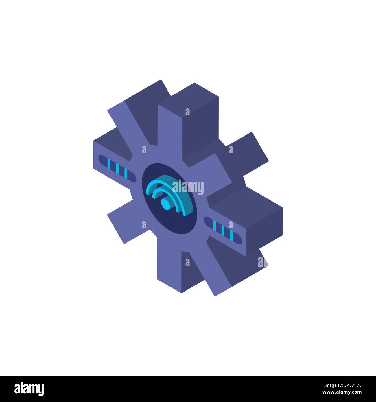 wifi gear icon design, Digital technology communication social media ...