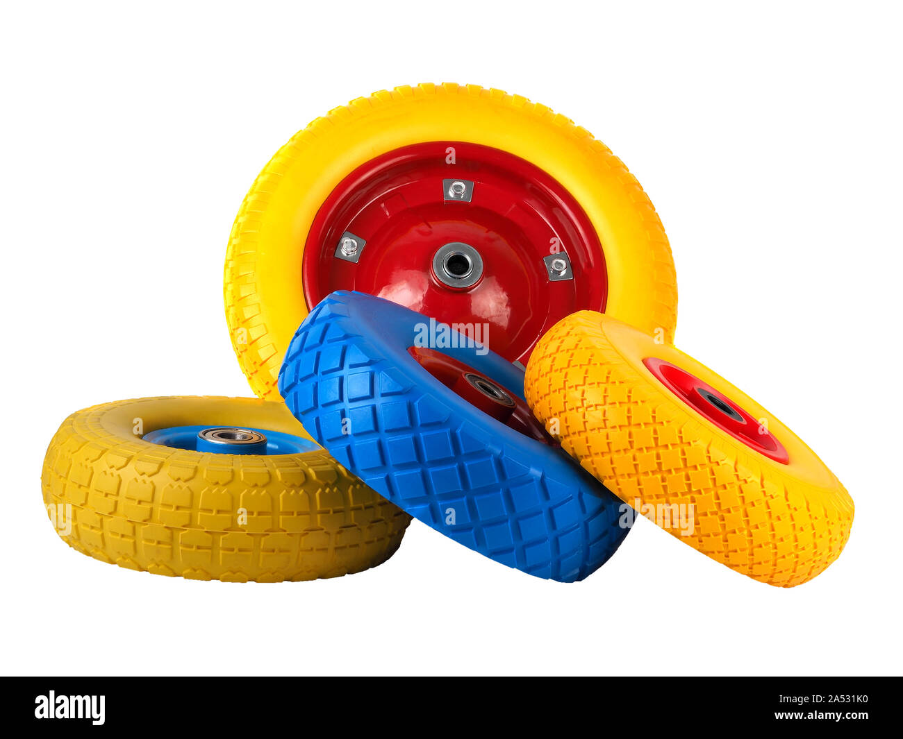 polyurethane foam wheels for trolleys Stock Photo - Alamy
