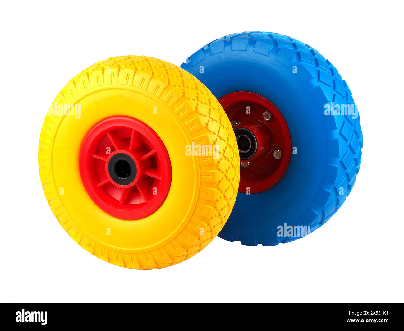 polyurethane foam wheels for trolleys Stock Photo - Alamy