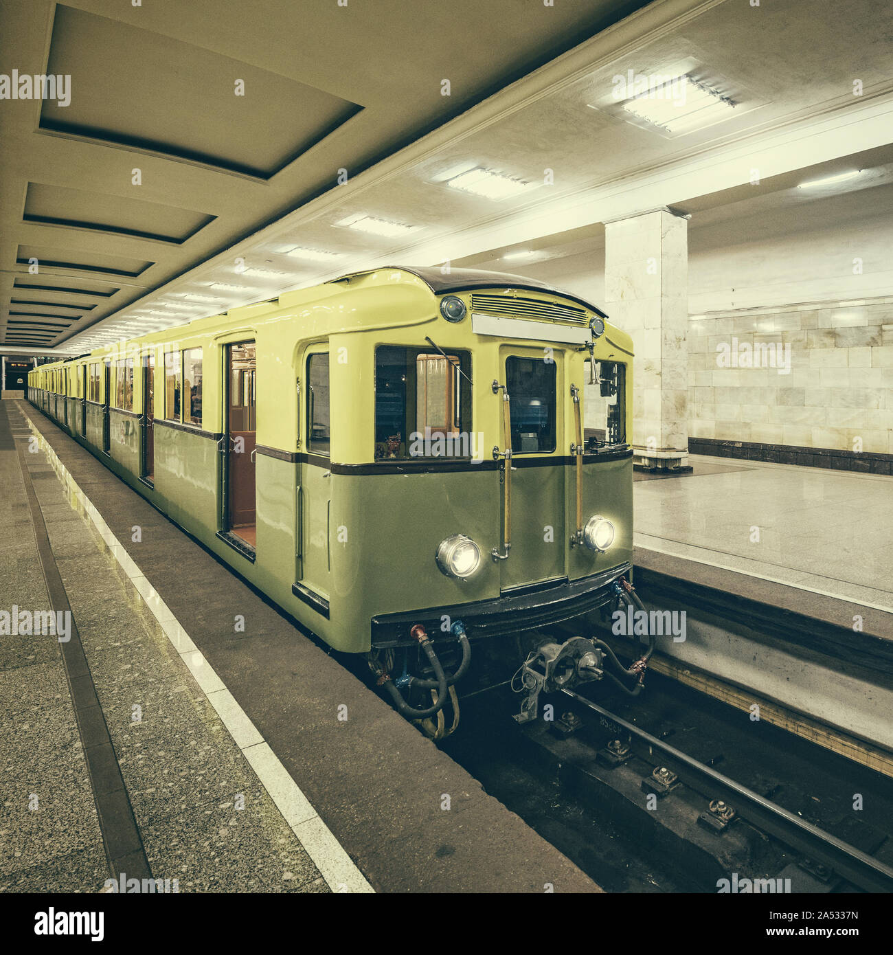 First train of moscow metro hi-res stock photography and images - Alamy