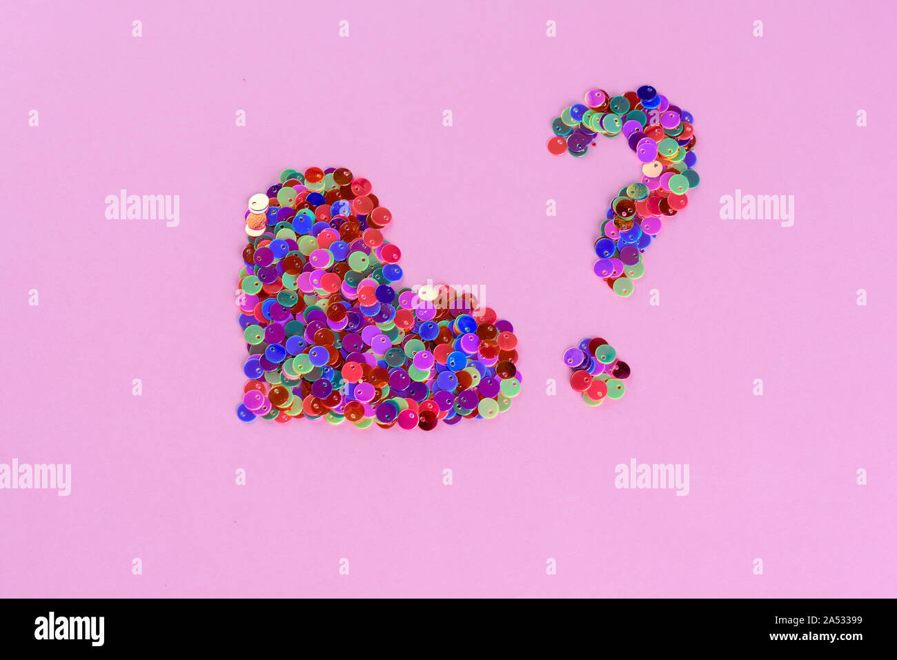 Pink glitter question mark hi-res stock photography and images - Alamy