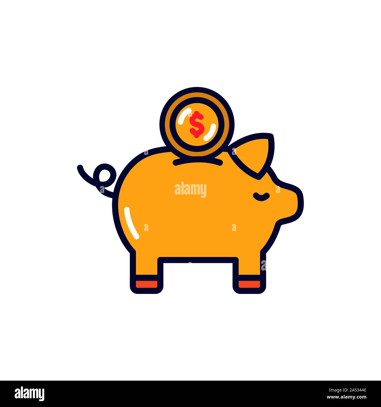 Coin and piggy design, Money finance commerce market payment invest and ...