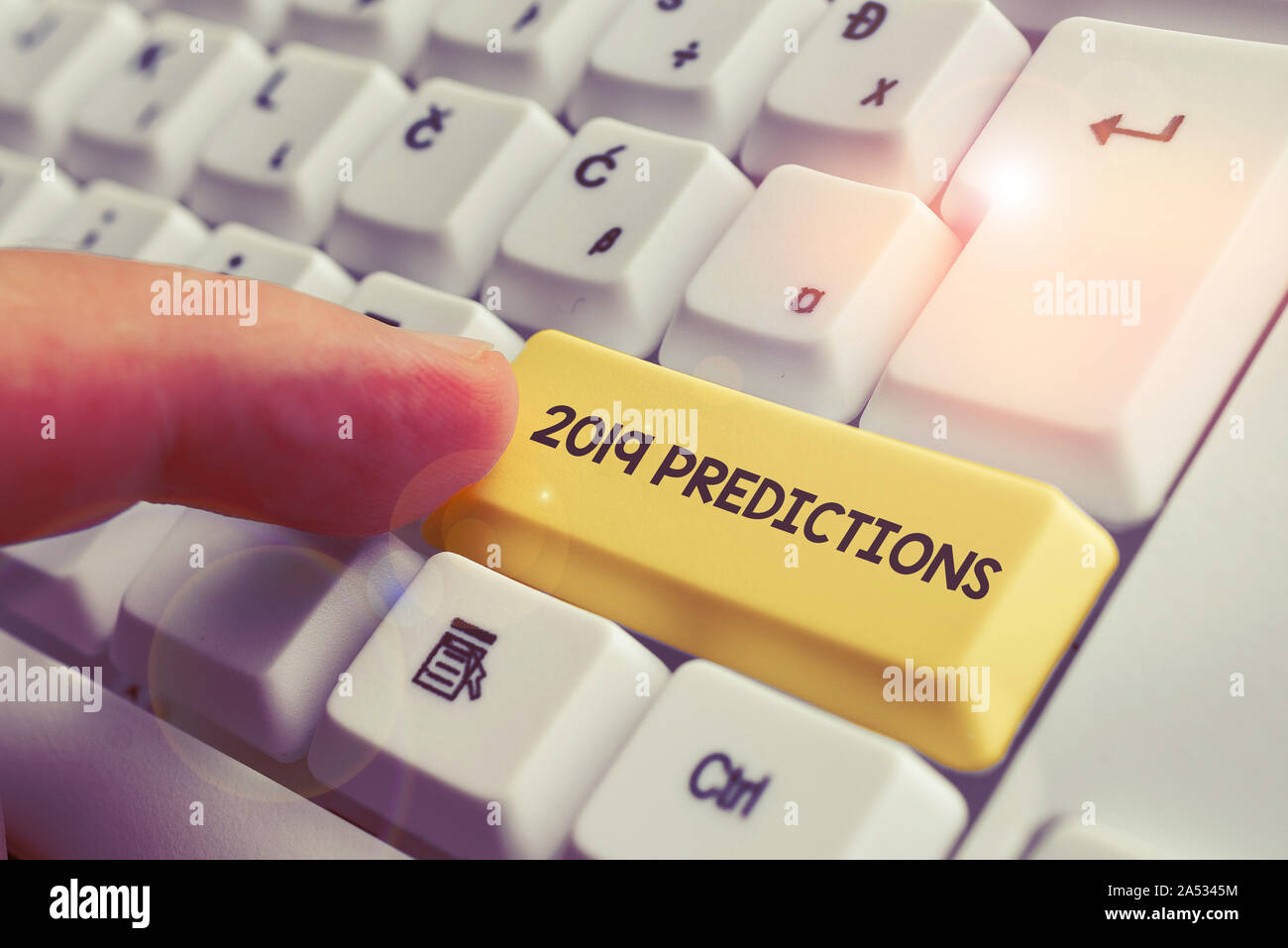 Writing note showing 2019 Predictions. Business concept for statement ...