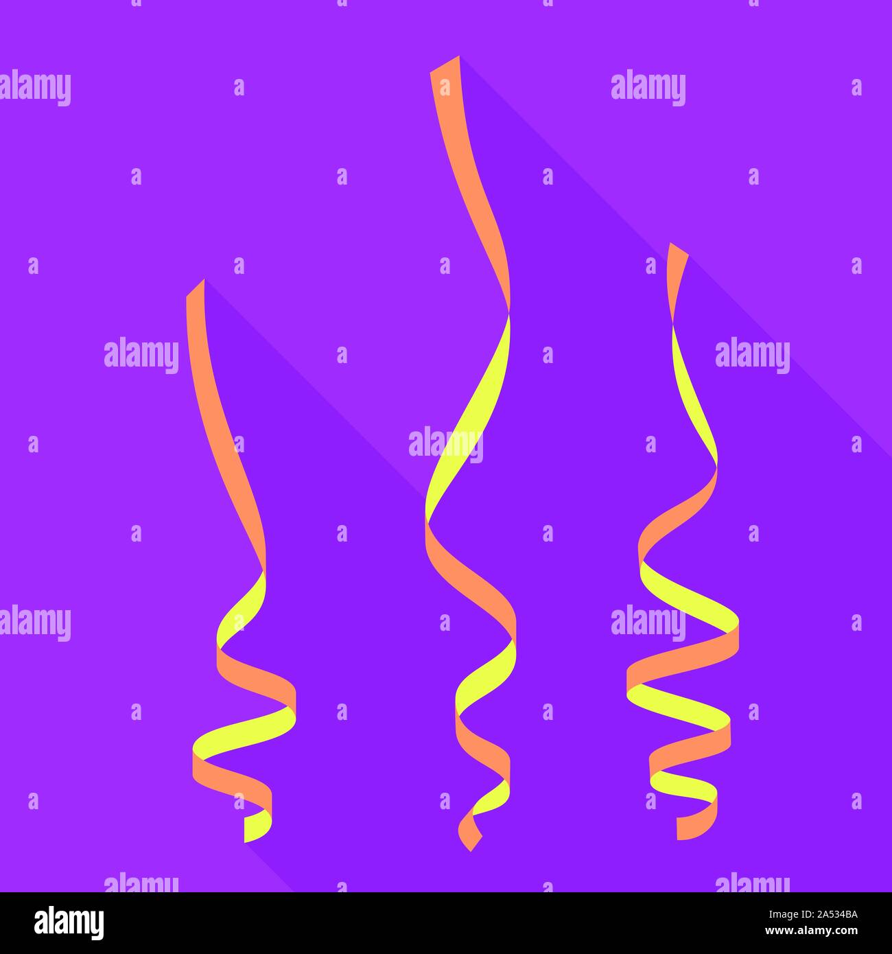 Party serpentine icon. Flat illustration of party serpentine vector ...