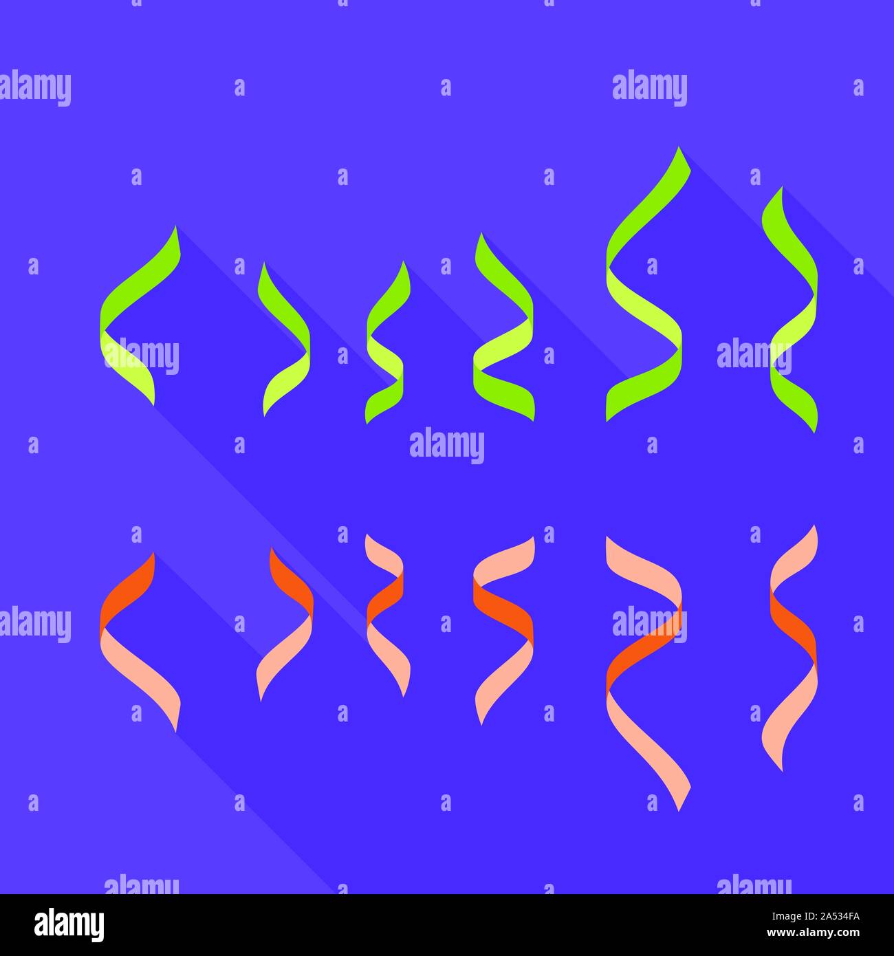 Holiday serpentine icon. Flat illustration of holiday serpentine vector ...