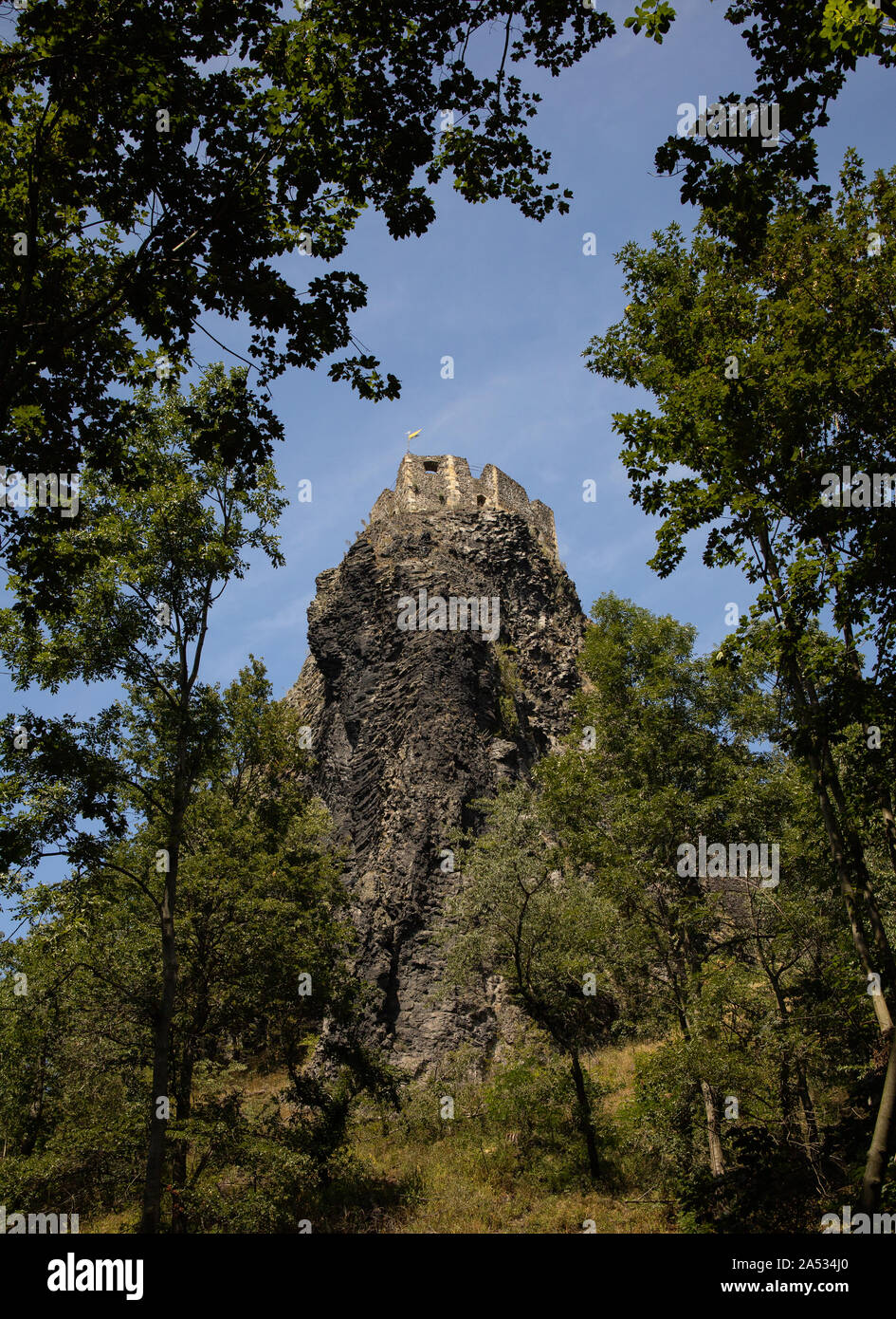 Hrad Trosky, castle in the Czech Republic, Bohemian Paradise Stock ...