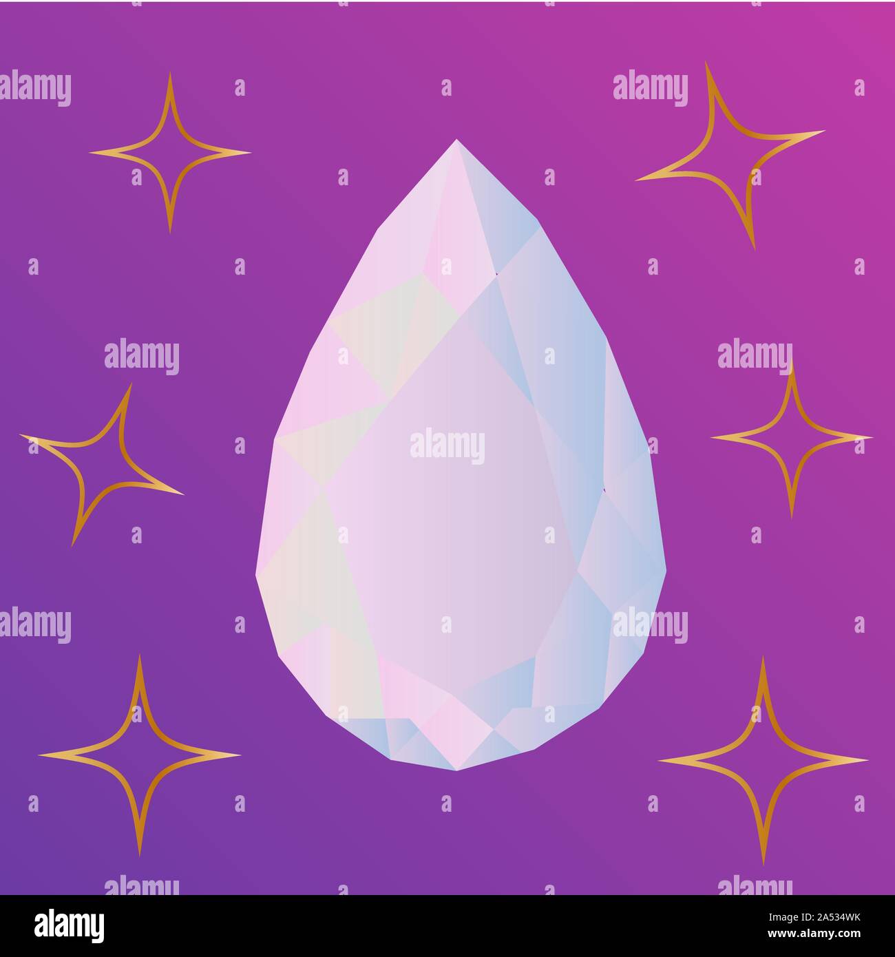 Beautiful pastel crystals drawing. Hand drawn illustration of natural ...