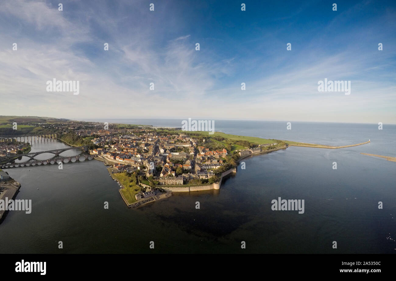 Aerial view of berwick upon tweed High Resolution Stock Photography and ...