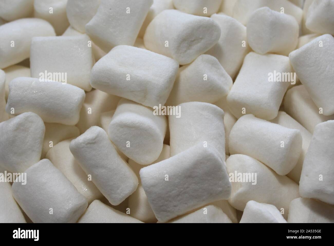 The picture shows many delicious marshmallows Stock Photo - Alamy