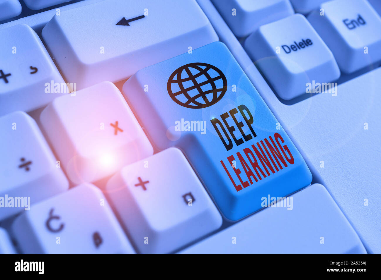 Word writing text Deep Learning. Business photo showcasing Hierarchical Abstractions Artificial ...