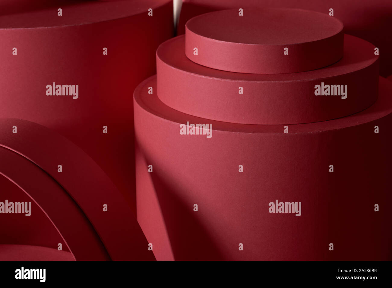 Abstract background composed of primitive volumetric objects of coral ...