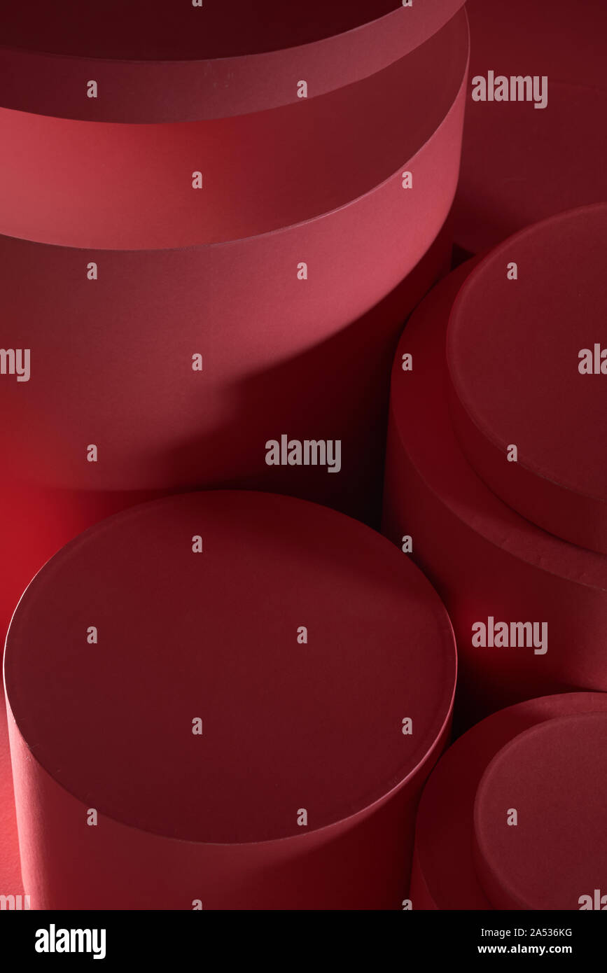 Abstract background composed of primitive volumetric objects of coral ...