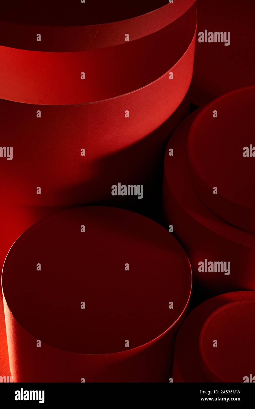 Abstract background composed of primitive volumetric objects of coral ...