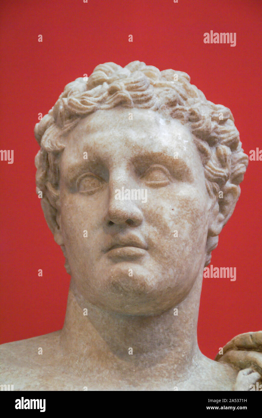 Detail of the head of the statue of Hermes. National Archaeological ...