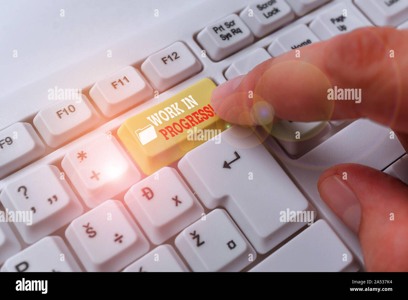 Text sign showing Work In Progress. Business photo text unfinished ...