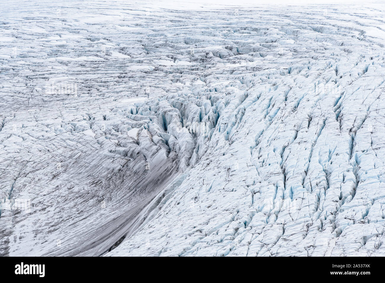 Close up of ice of Exit Glacier, Harding Icefield, Kenai Fjords ...