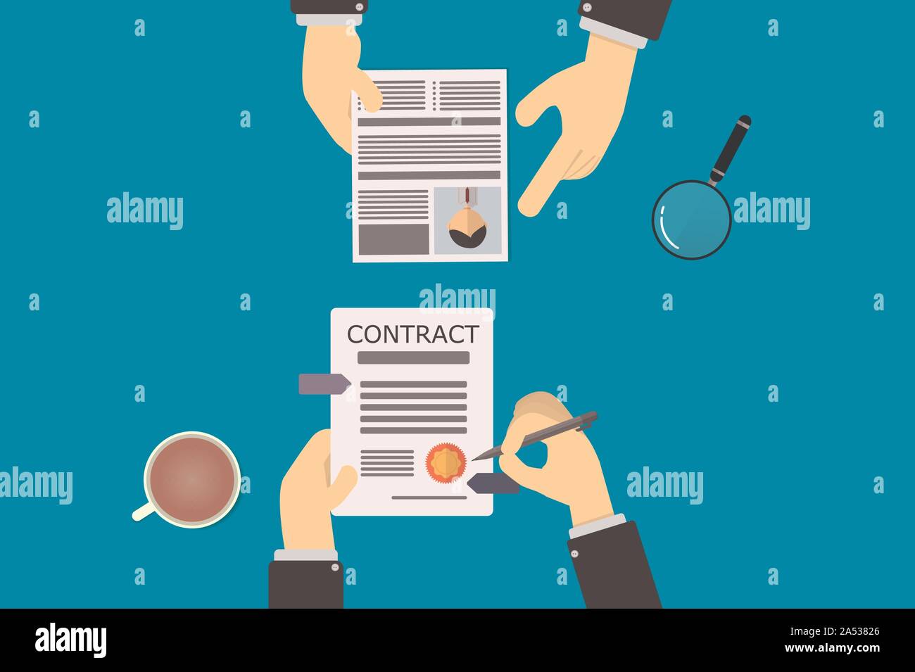 recruitment of human resources, signing of contract of new office ...