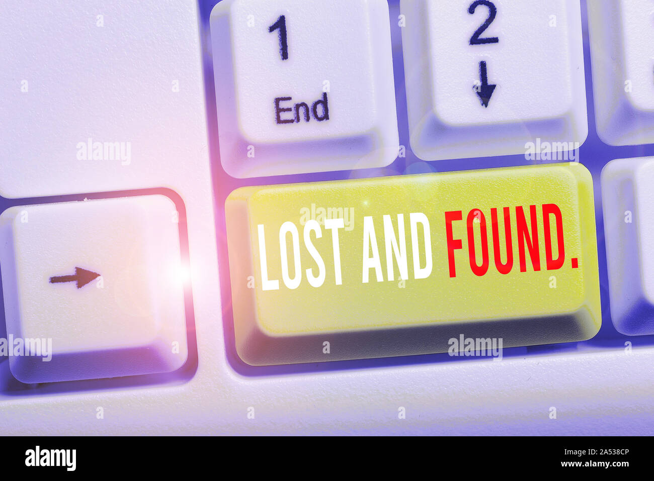 Writing note showing Lost And Found. Business concept for a place where ...