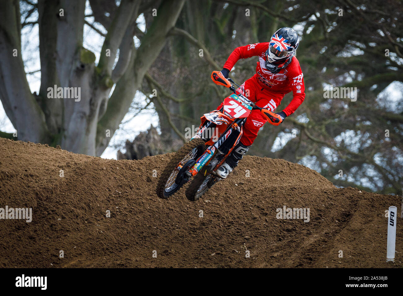 Shaun Simpson on his RFX Racing KTM during the MX1 Maxxis British ...