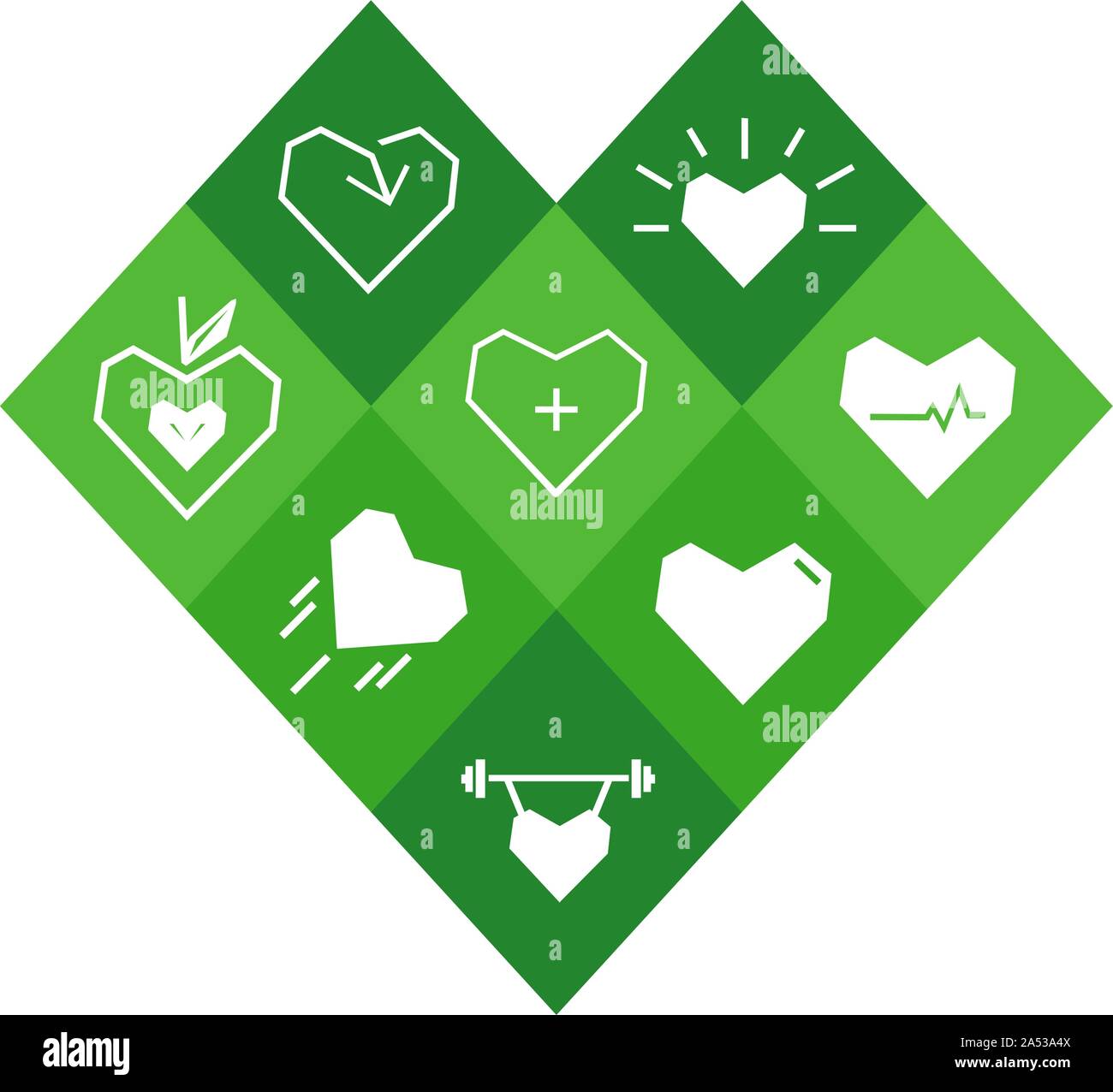 Healthy habits icons wellness Stock Vector Images - Alamy