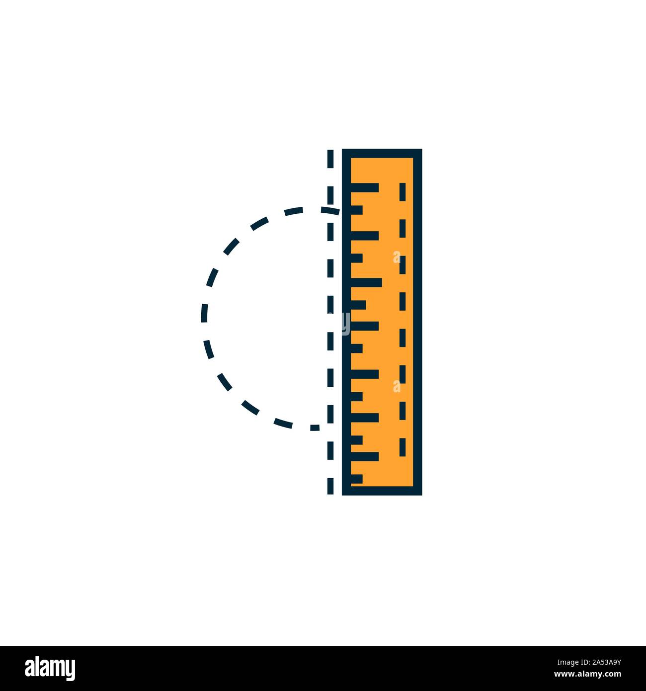 ruler measure work tools engineering icon vector illustration Stock ...