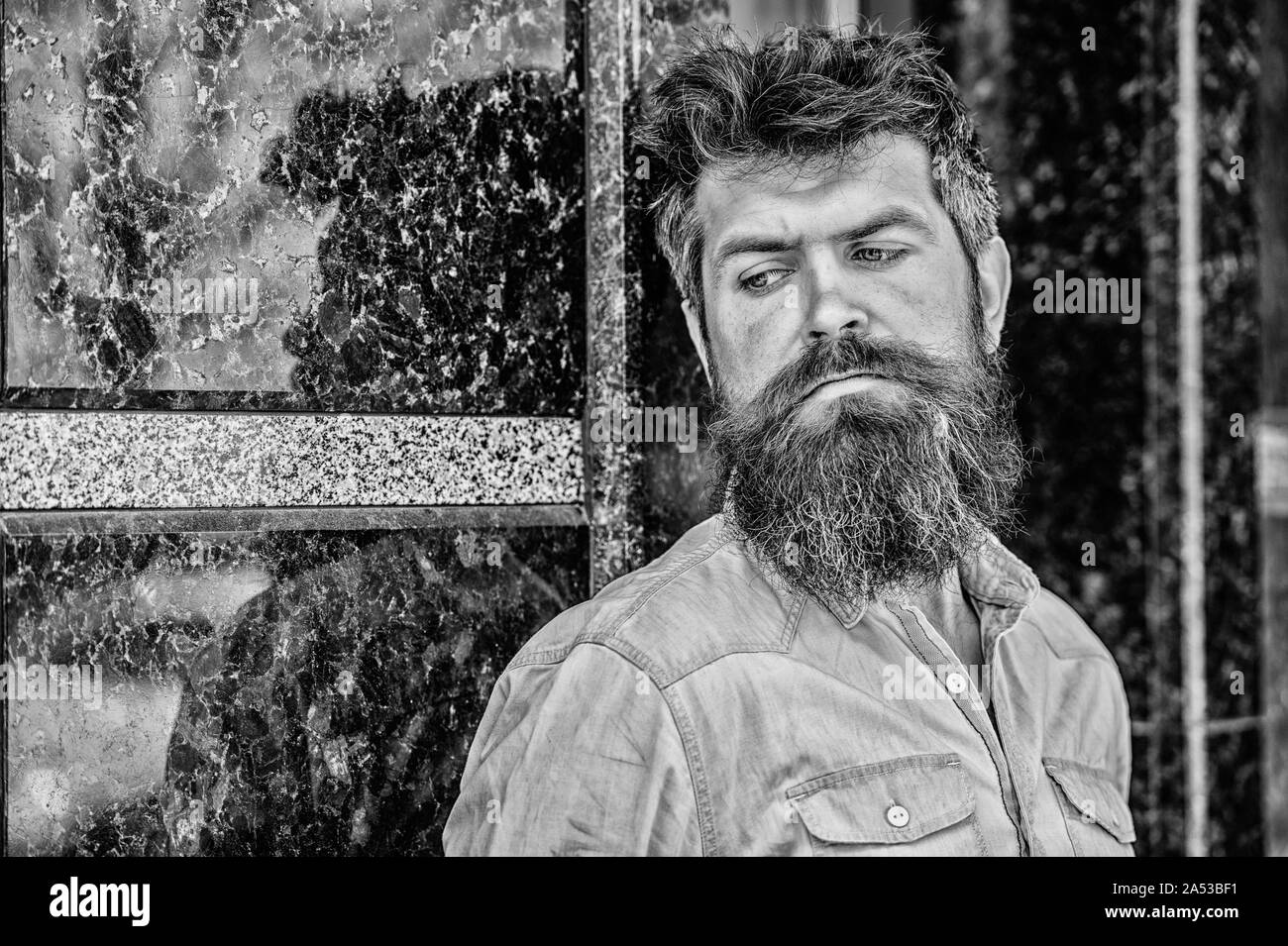 Masculinity and manliness. Confident posture of handsome man. Guy ...