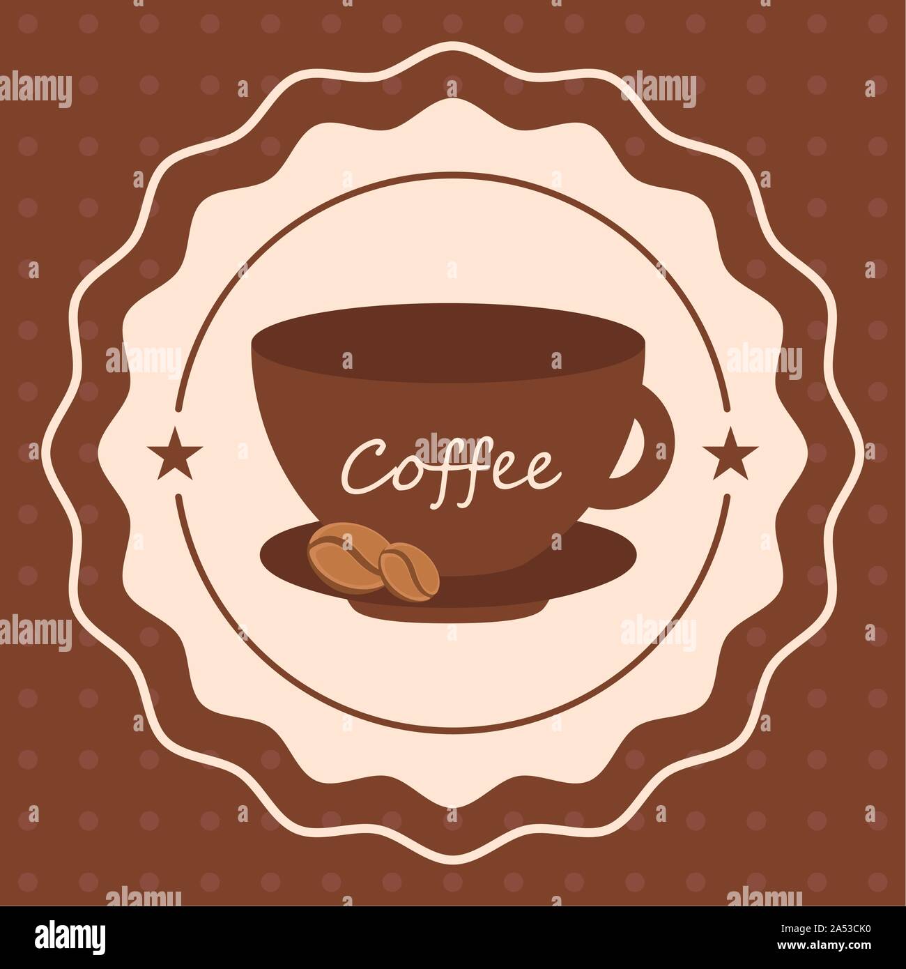 Vintage coffee cups poster with text - Vector illustration Stock Vector ...