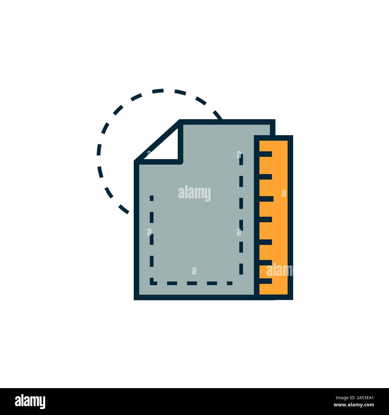 blueprint with ruler work tools engineering icon vector illustration ...