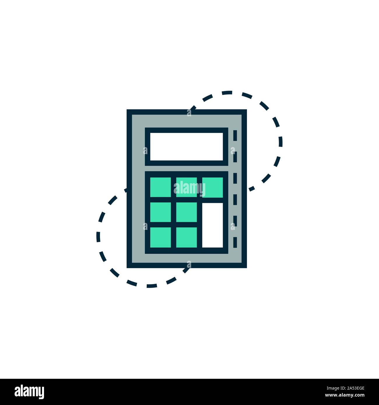 calculator work tools engineering icon vector illustration Stock Vector ...